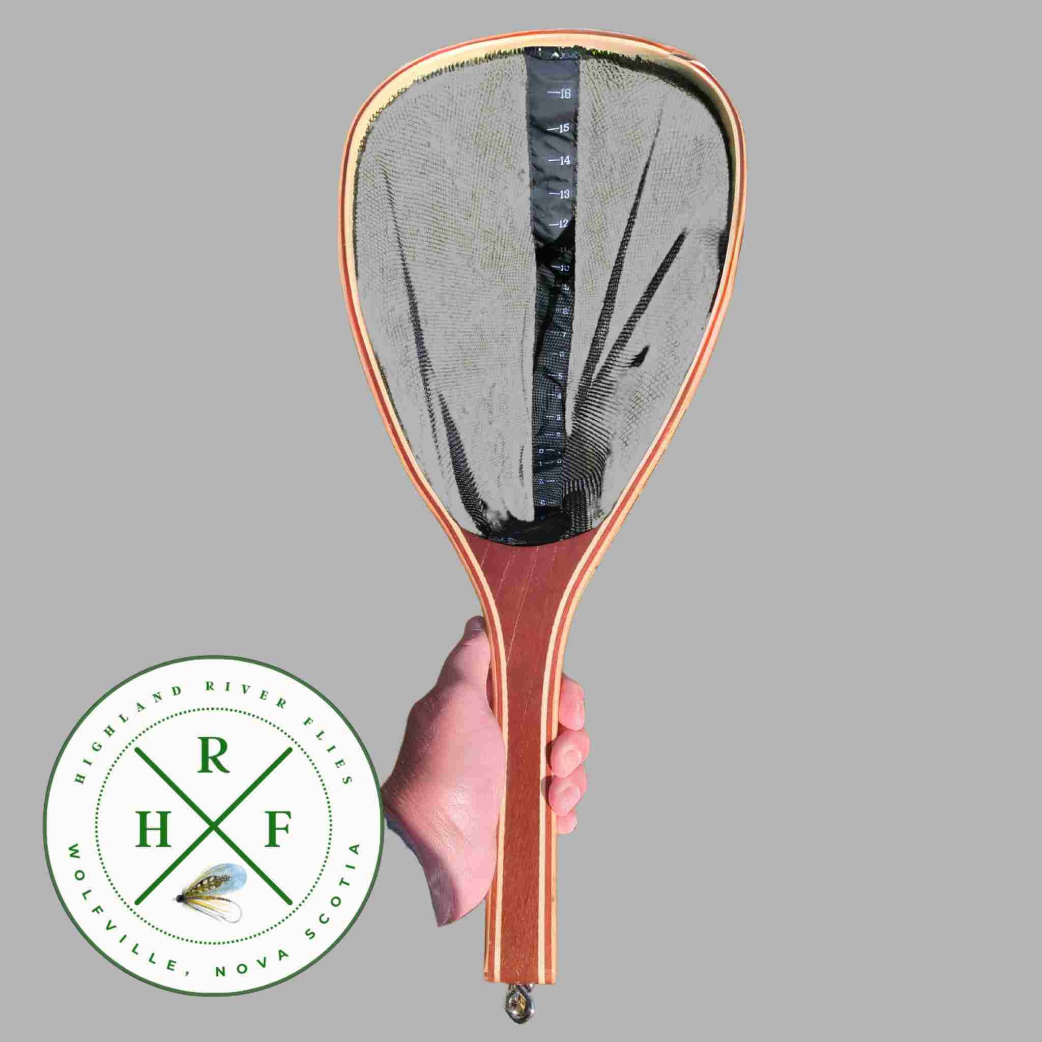 Wooden Trout Net With Ruler – Highland River Flies